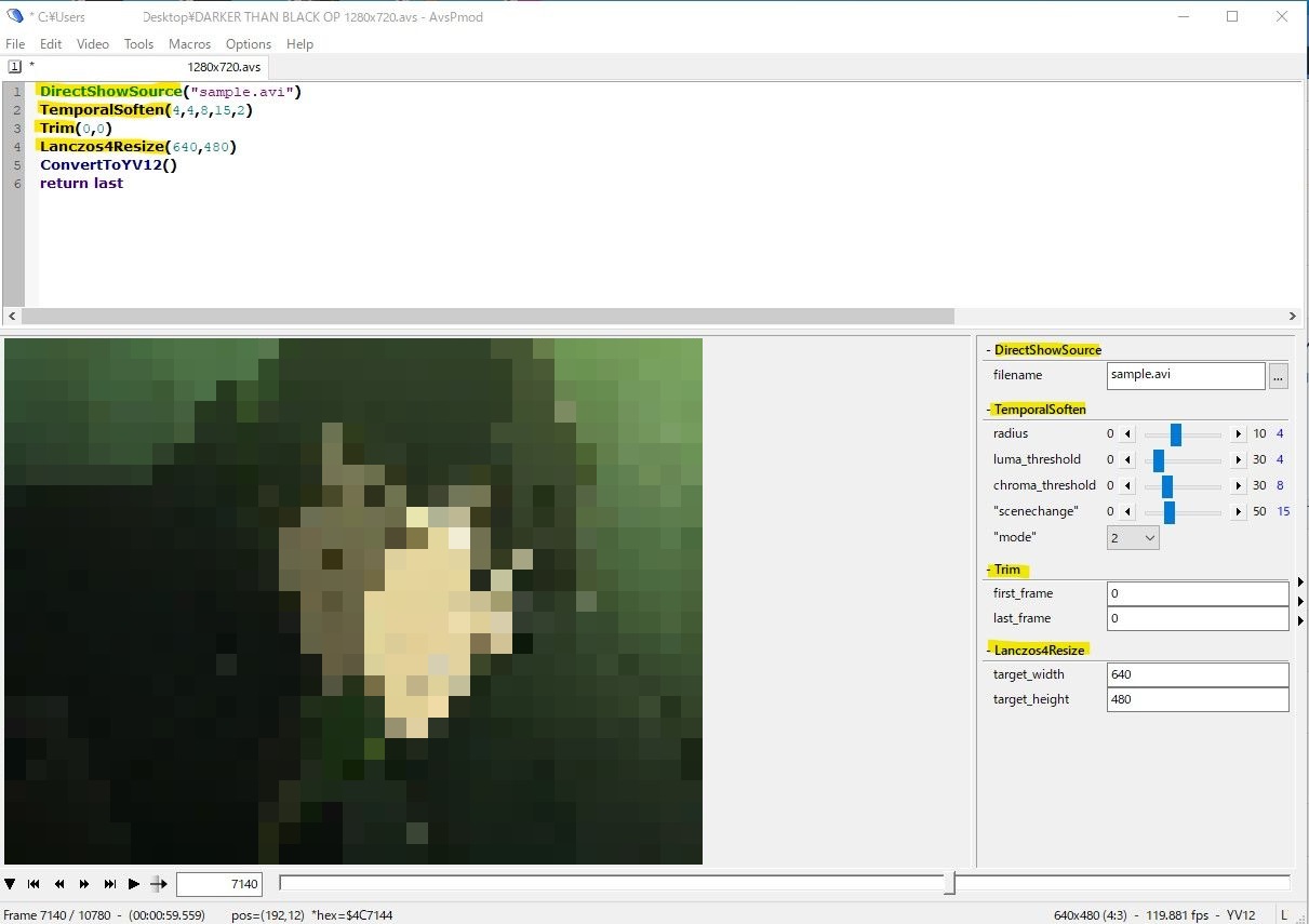 AvsPmod (Avisynth エディター) | デジタルキャットの備忘録